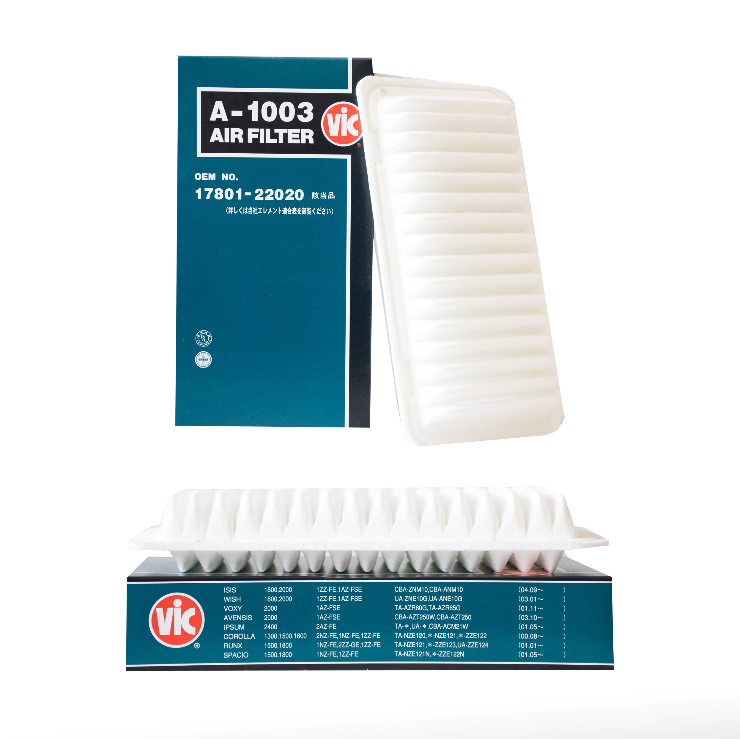 VIC A-1003 air filter (17801-22020) | TWL